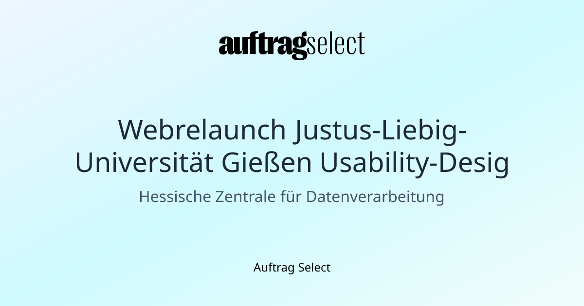 Webrelaunch Justus-Liebig-Universität Gießen Usability-Desig [OTHER ...