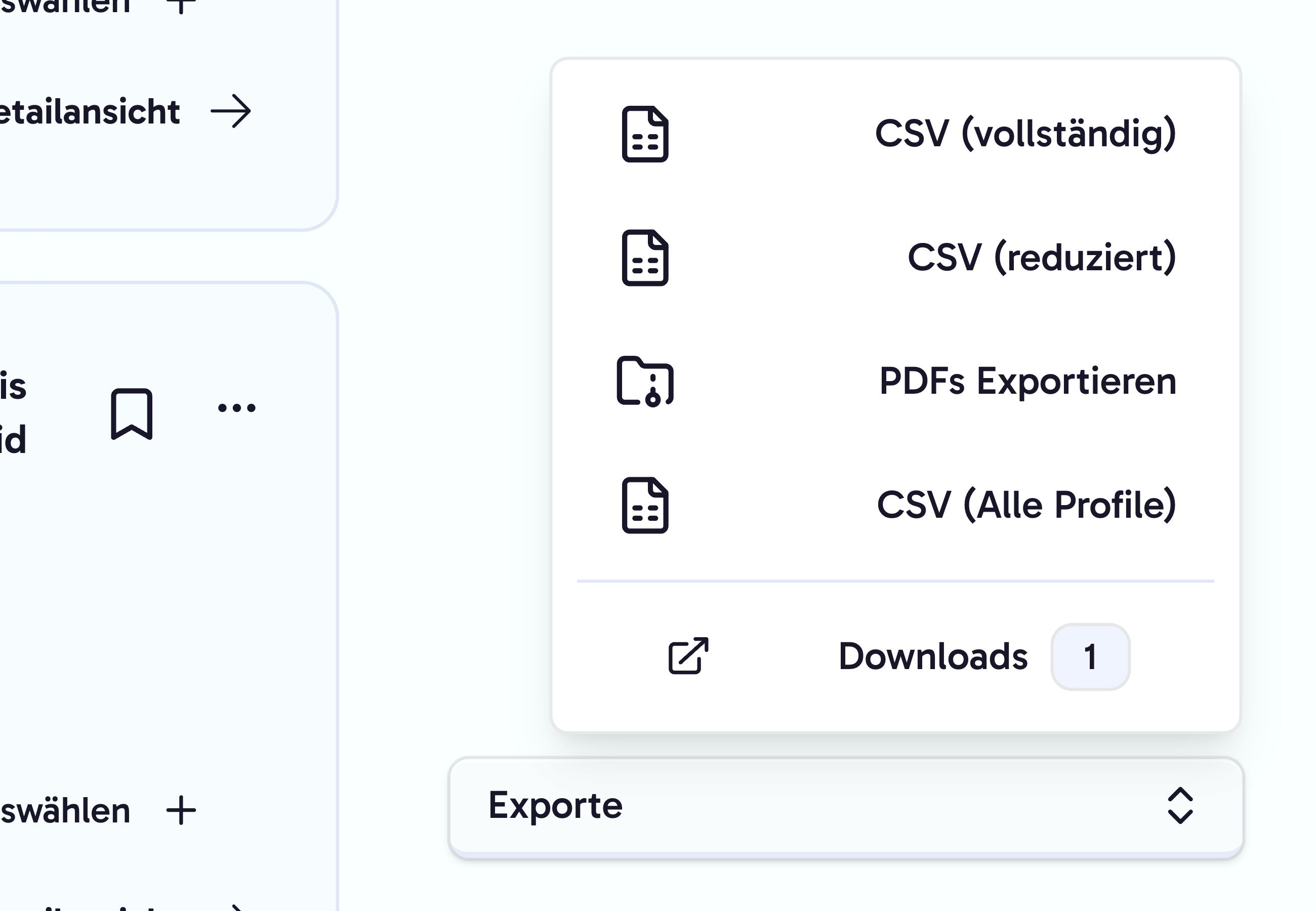 Feature: Organization data export | AuftragSelect Features - Auftrag Select