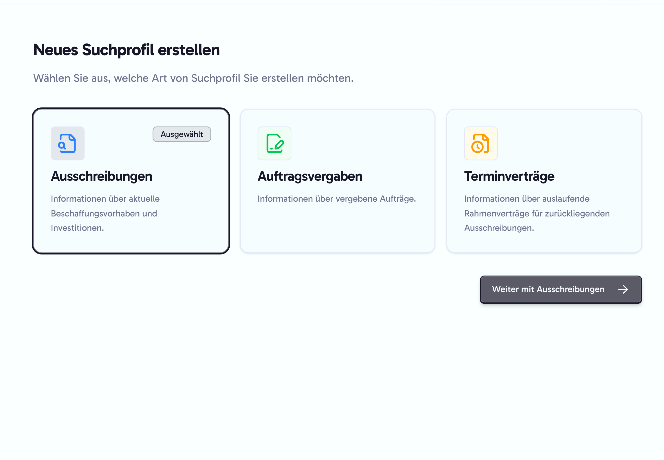 Feature: Publication types | AuftragSelect Features - Auftrag Select